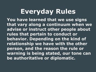 3c. Explaining Rules - Everyday Rules | PPT