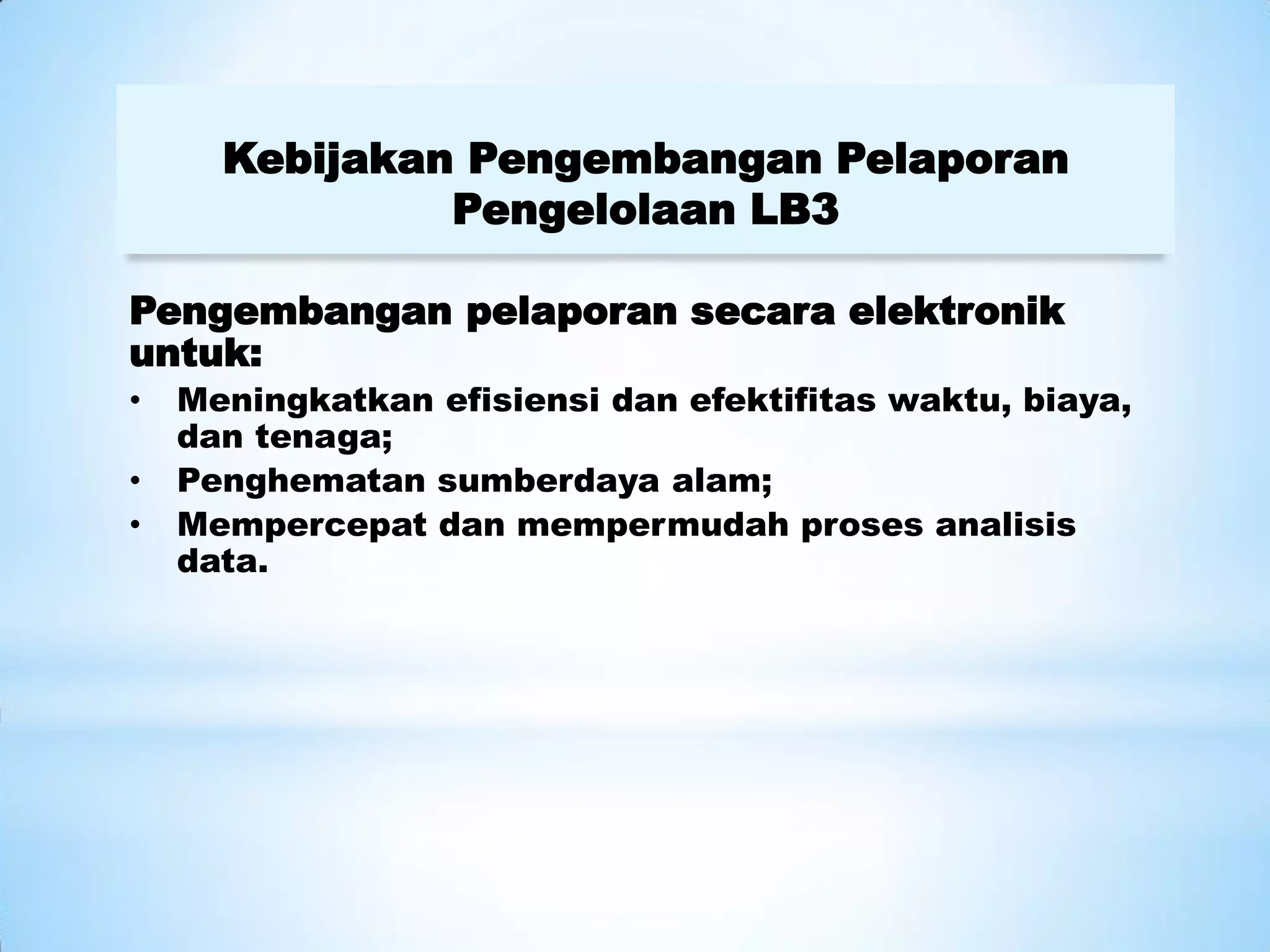 PELAPORAN PENGELOLAAM LIMBAH B3 | PDF