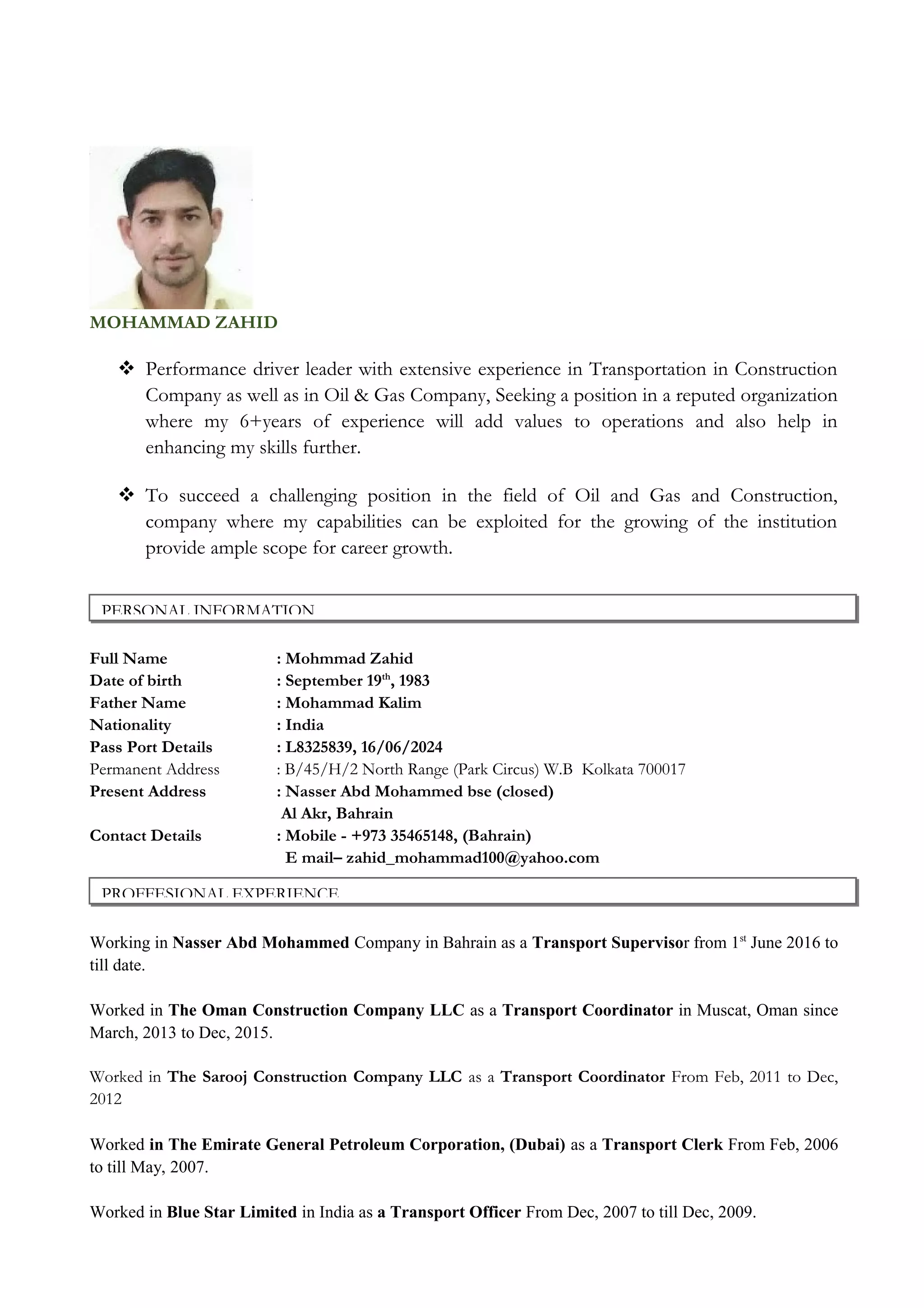 MOhammad Zahid | DOC