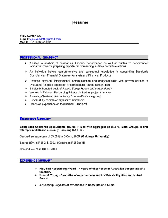 Vijay Kumar Resume | PDF