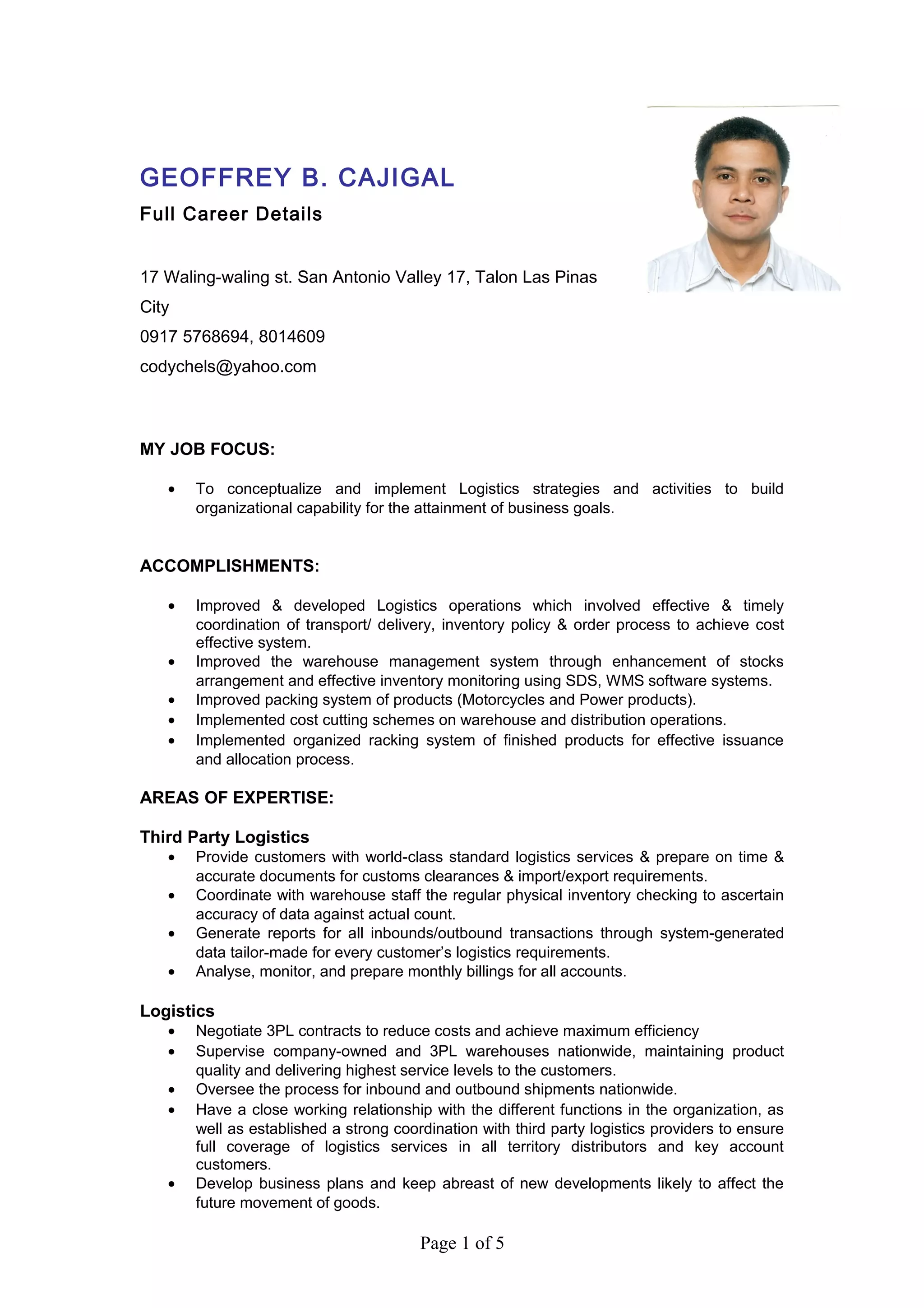 Updated Geoff CV 12-11-15 | PDF