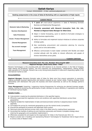 Satish kariya Resume | PDF