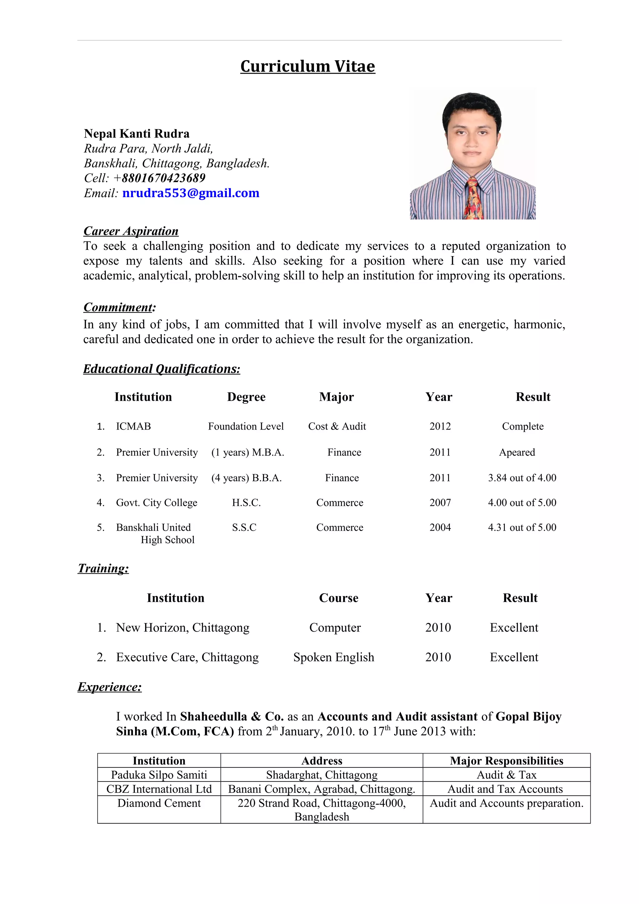 Resume Of Nepal Rudra with Experiance | DOC