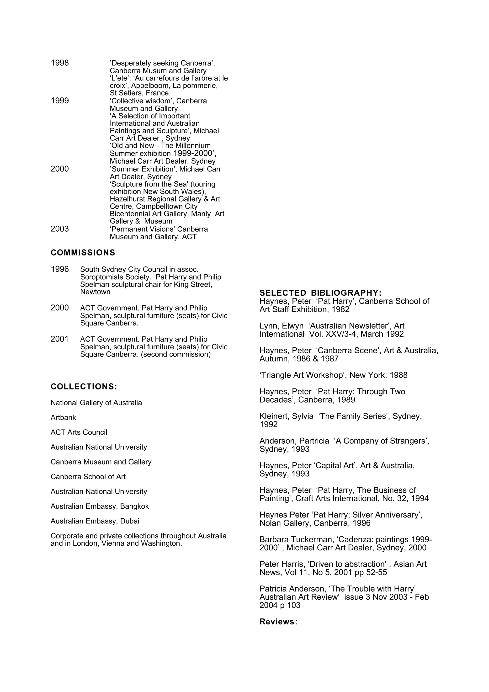 Backup of Pat Harry bio 2007 copy | PDF