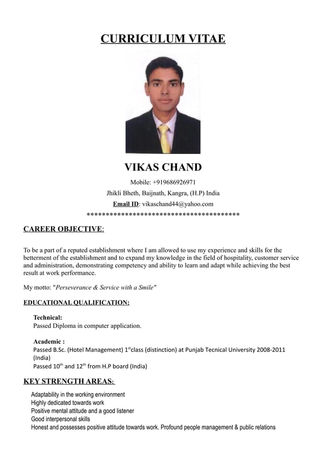 Vikas update resume | DOC