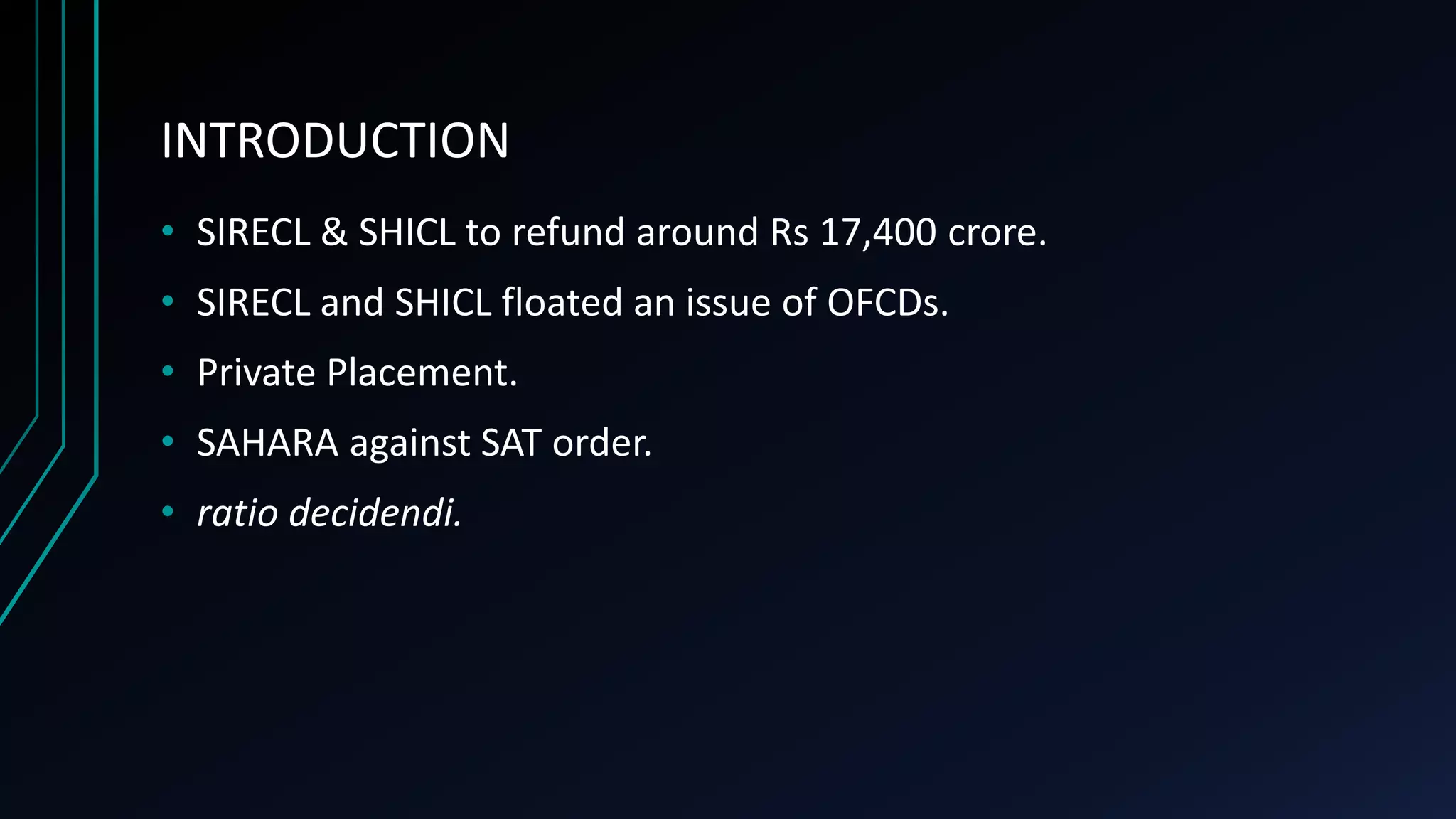 SAHARA Vs SEBI ppt | PPT