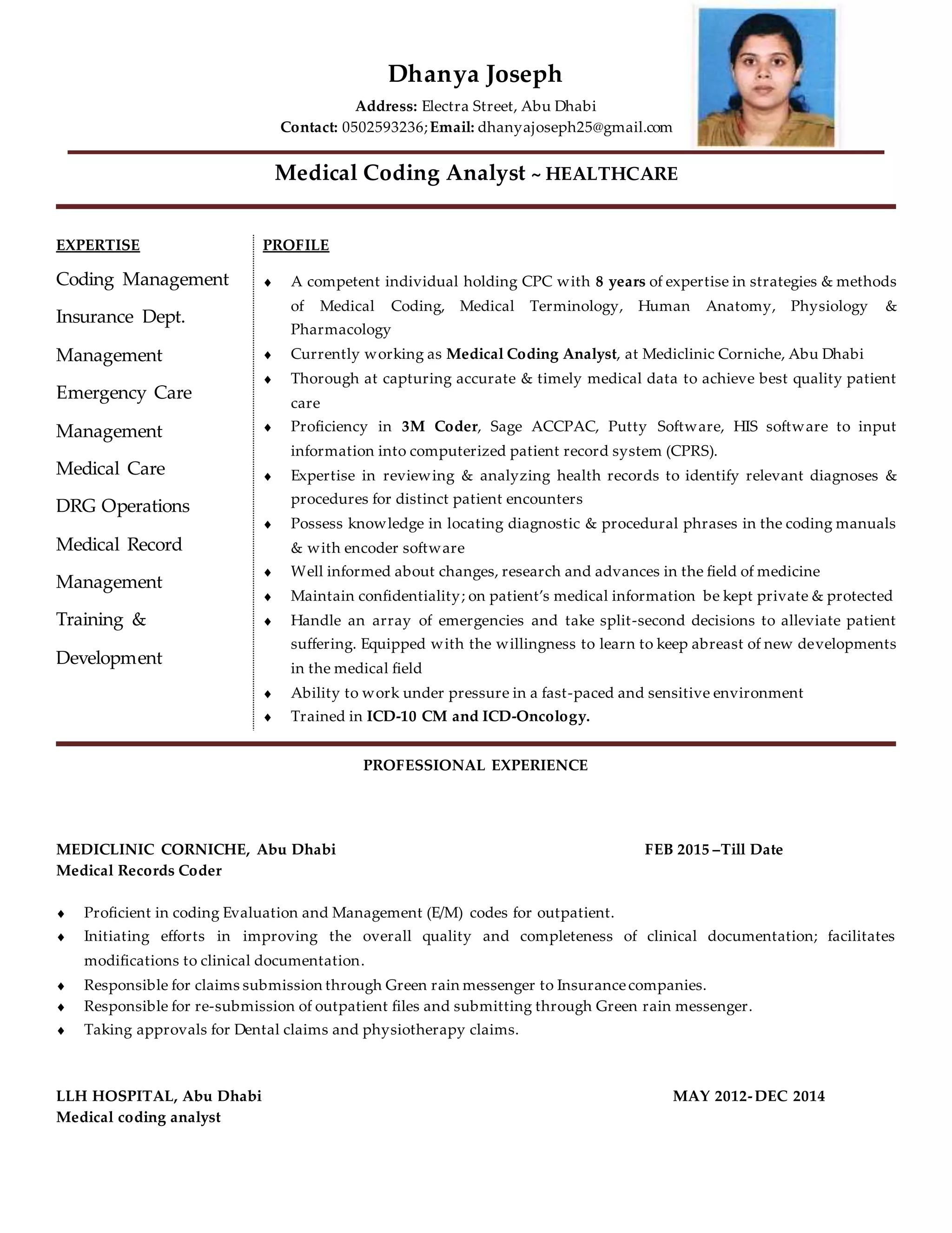 Dhanya Joseph Updated Cv Docx
