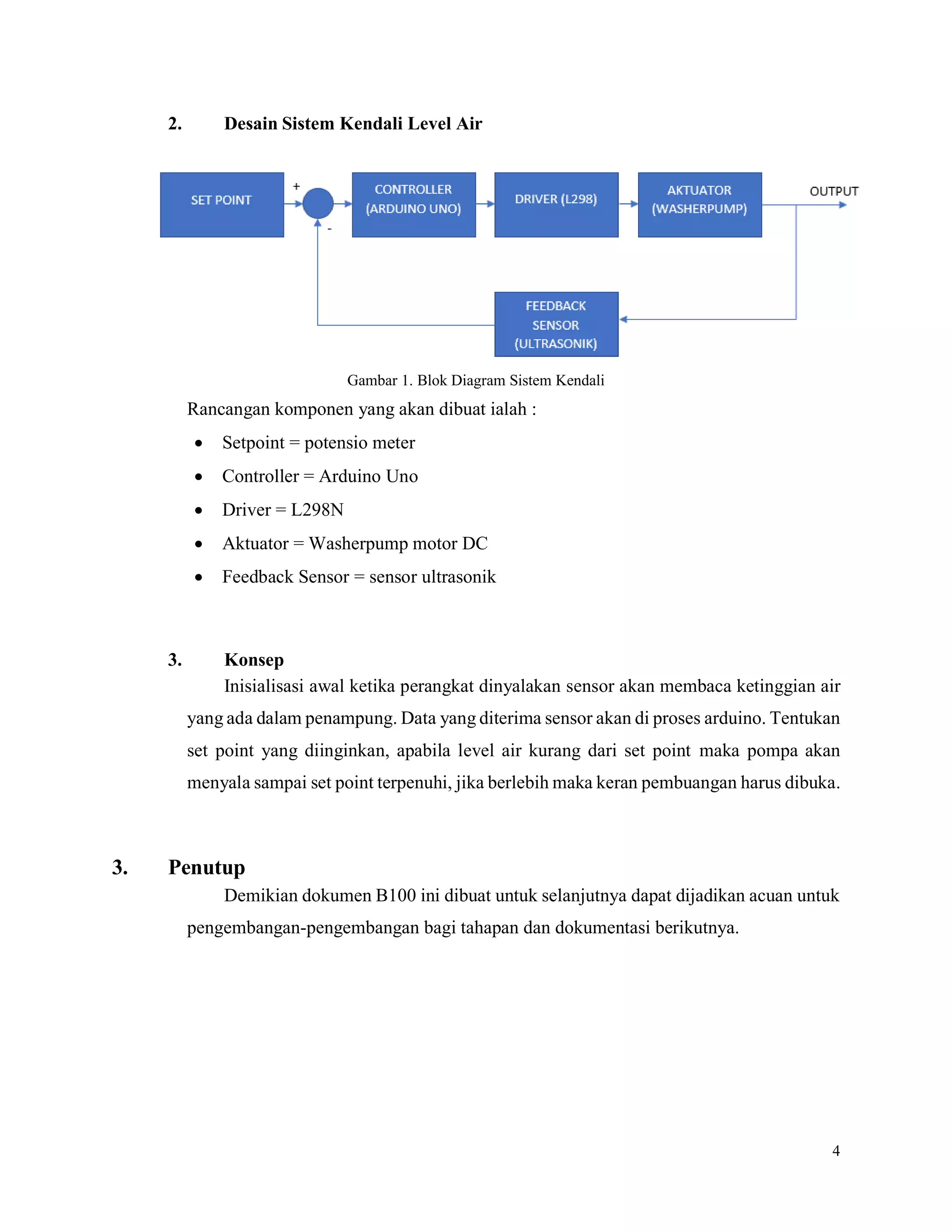 B100 - WATER LEVEL CONTROLLER WITH PID | PDF