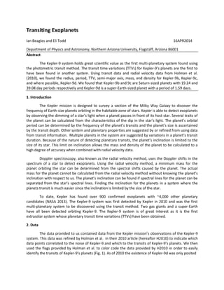 Transiting Exoplanets | PDF
