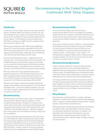 Delay Disputes - Decommissioning | PDF