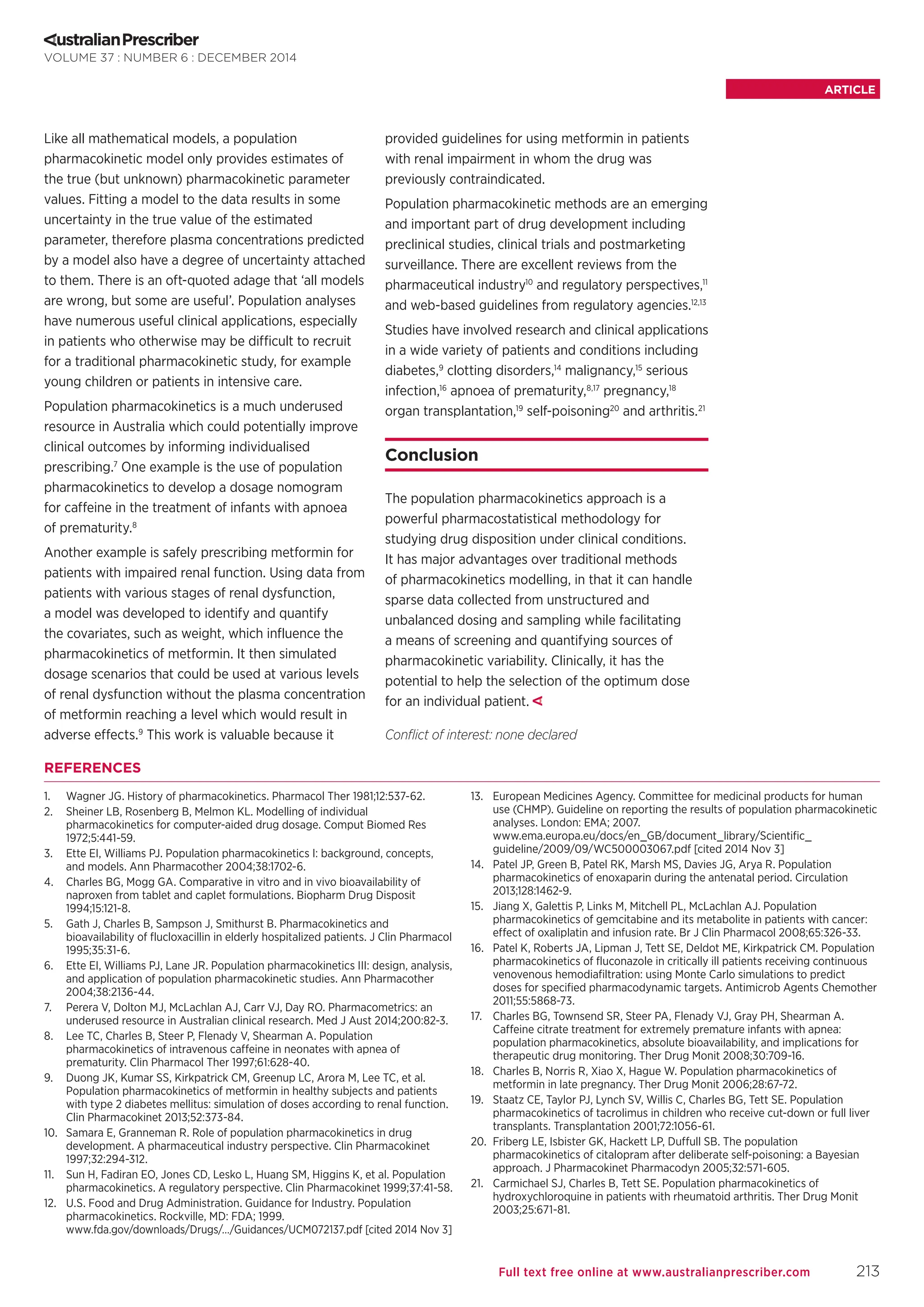 Population Pharmacokinetics and its overview | PDF