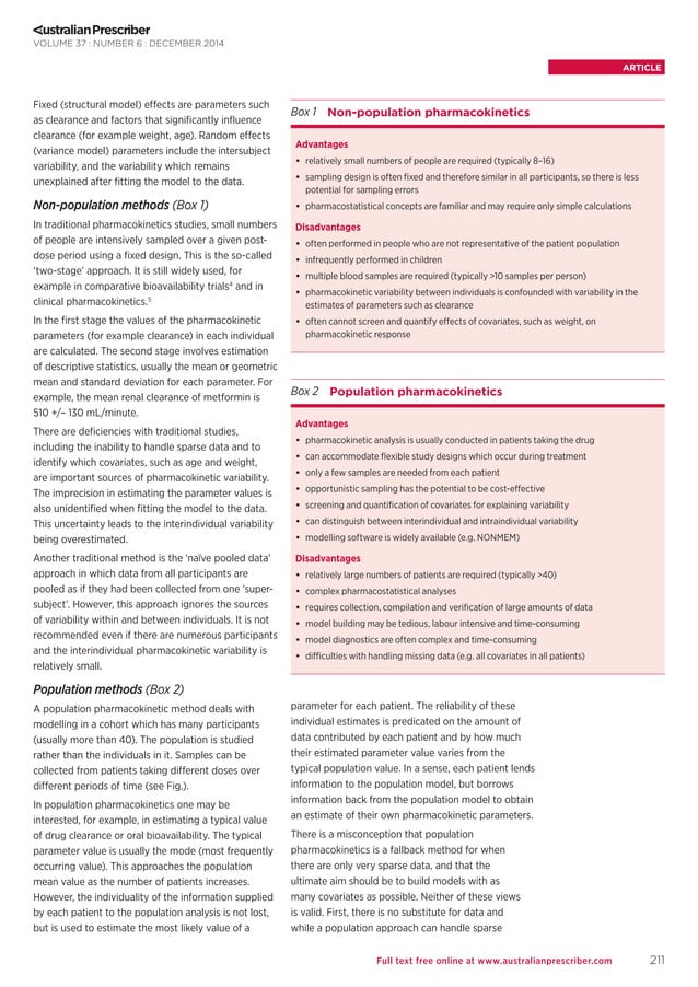 Population Pharmacokinetics and its overview | PDF