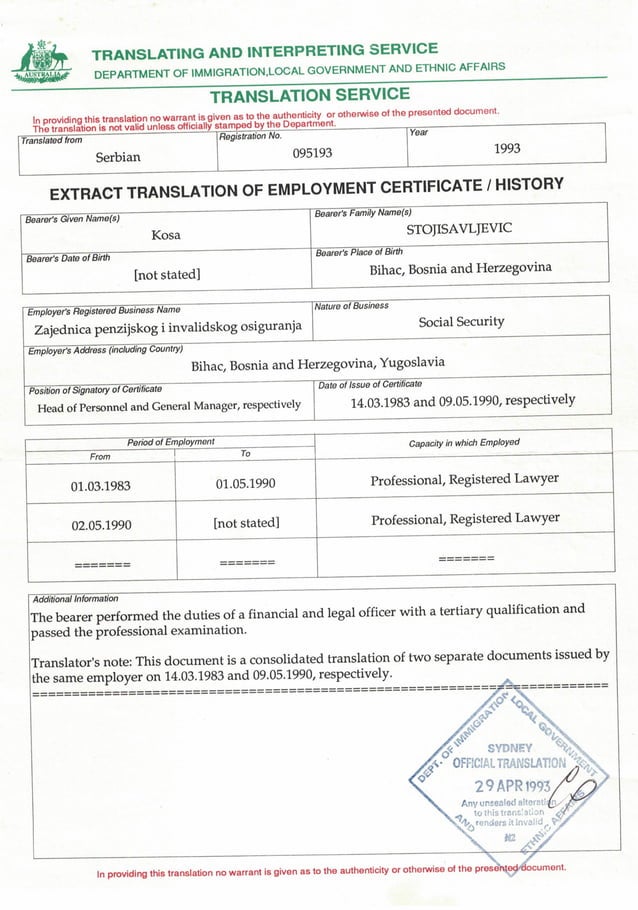 Employment History and BAR Cert | PDF