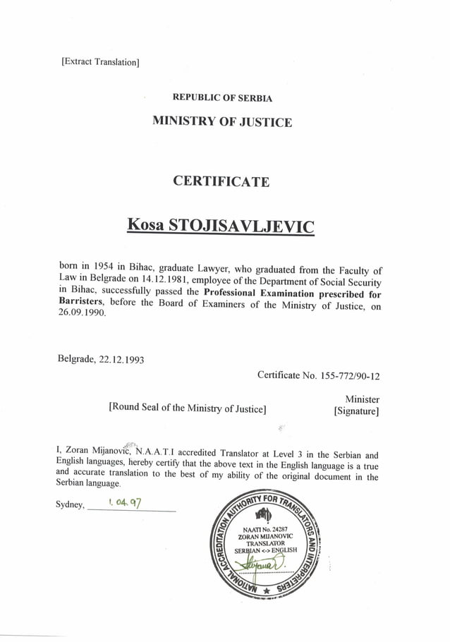 Employment History and BAR Cert | PDF