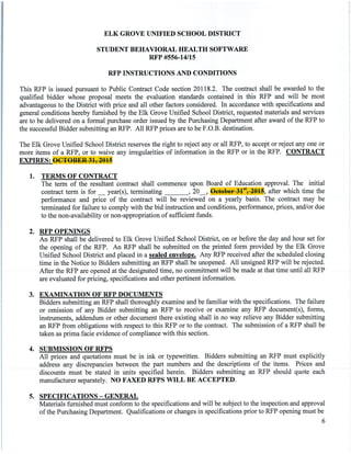 Student Behavior Health RFP | PDF