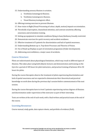 Visual Spatial Awareness & Orientation Programme Overview | PDF