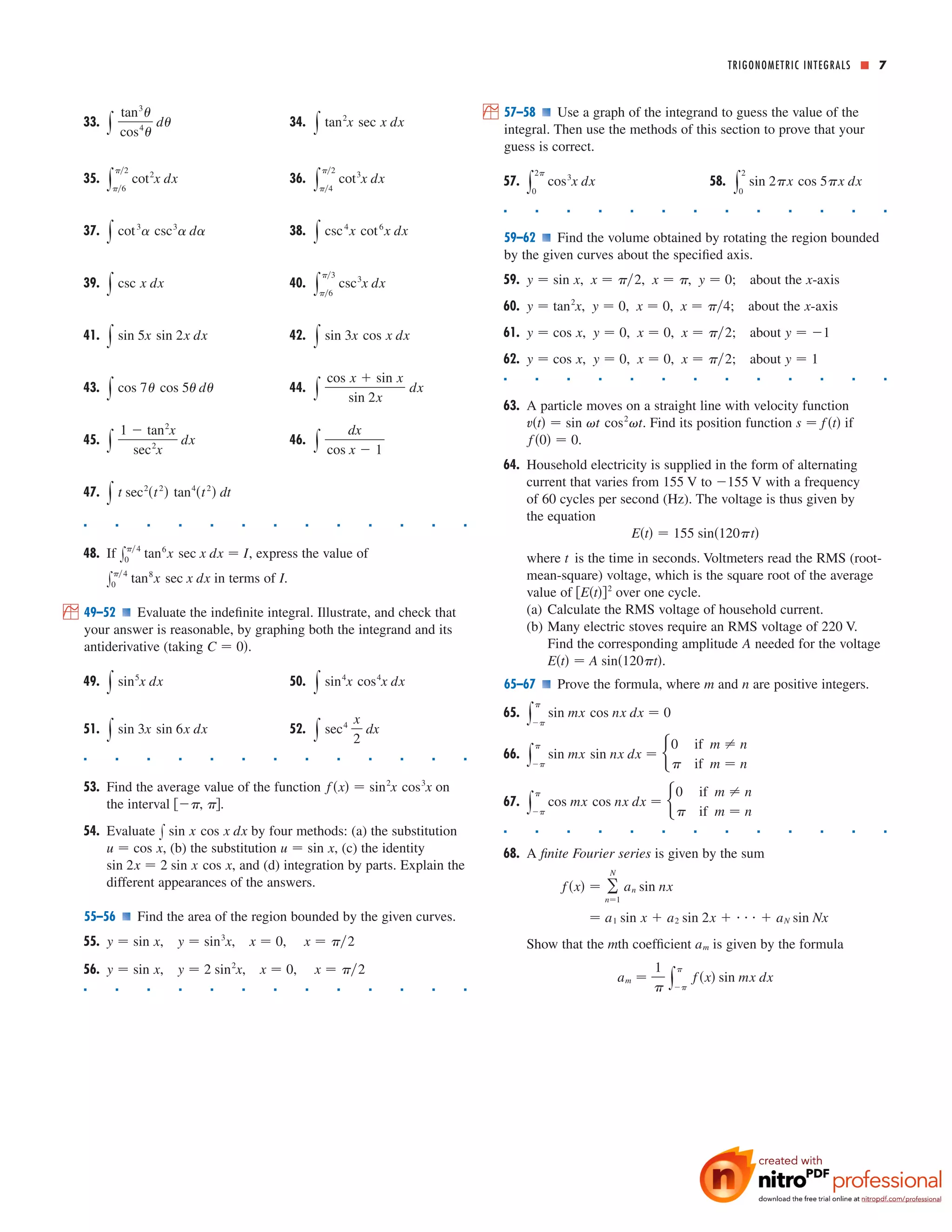 3c3 trigonomet integrals-stu | PDF