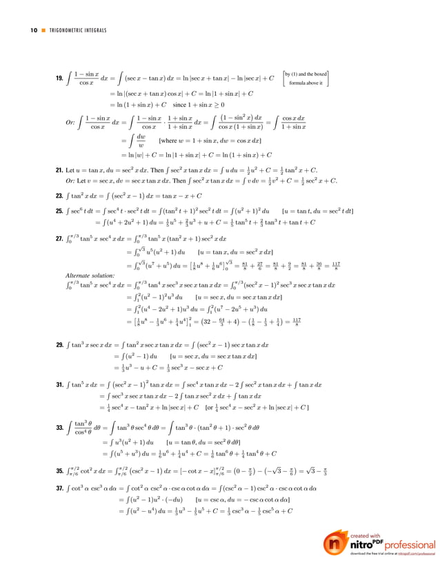 3c3 trigonomet integrals-stu | PDF | Physics | Science