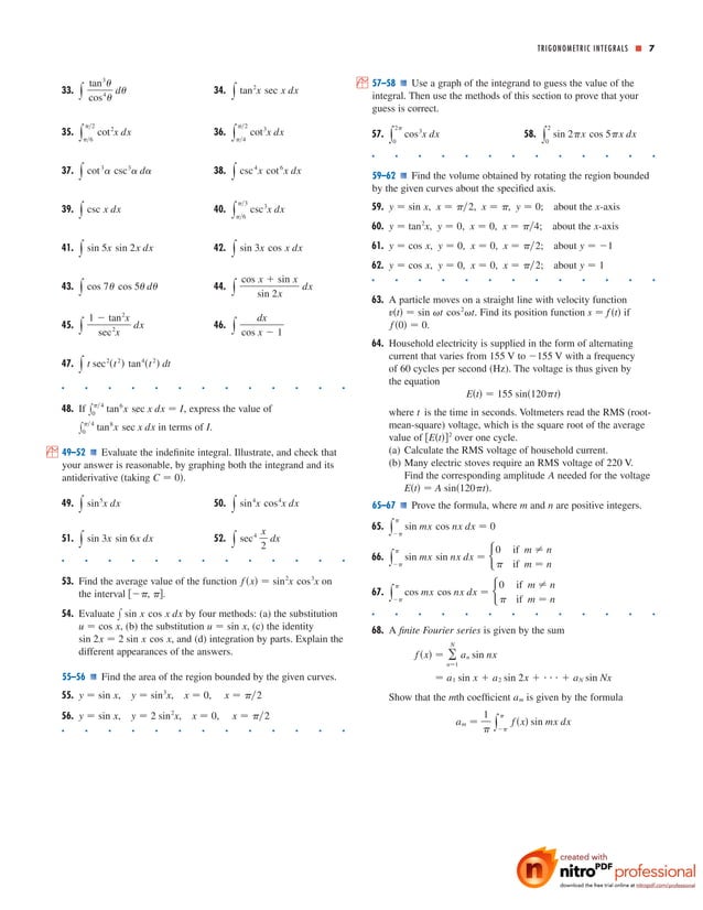 3c3 trigonomet integrals-stu | PDF | Physics | Science