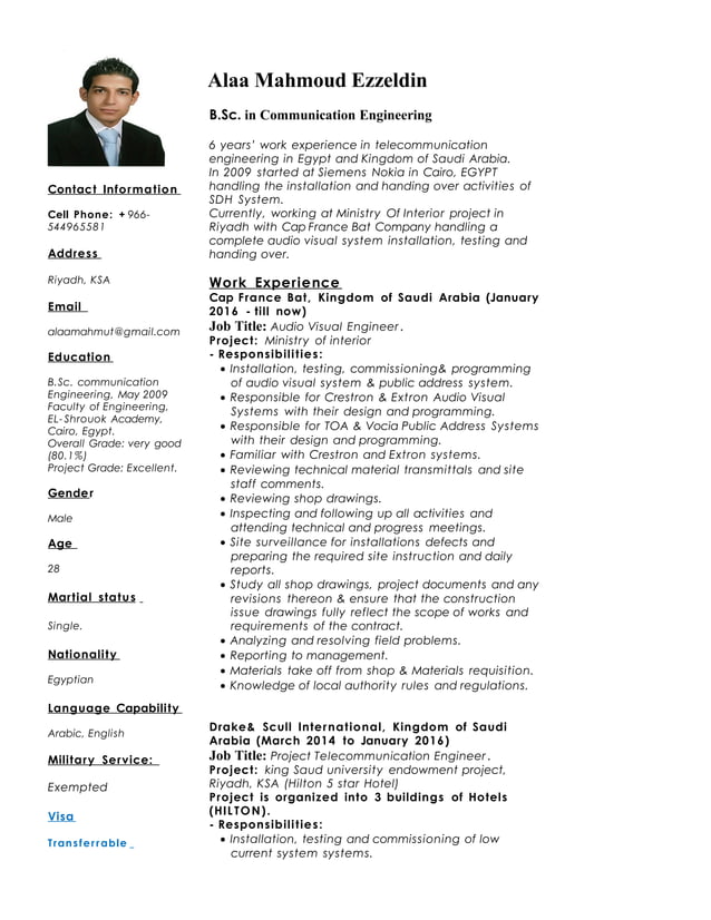 Alaa Mahmoud' CV | PDF