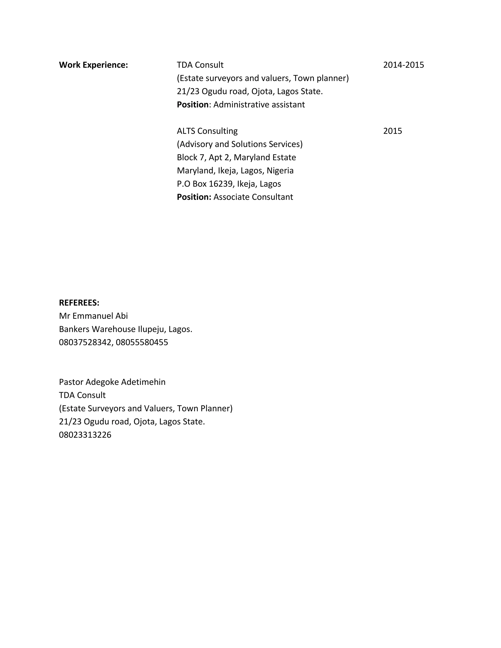 Cynthia Iyede Abi-CURRICULUM VITAE | PDF