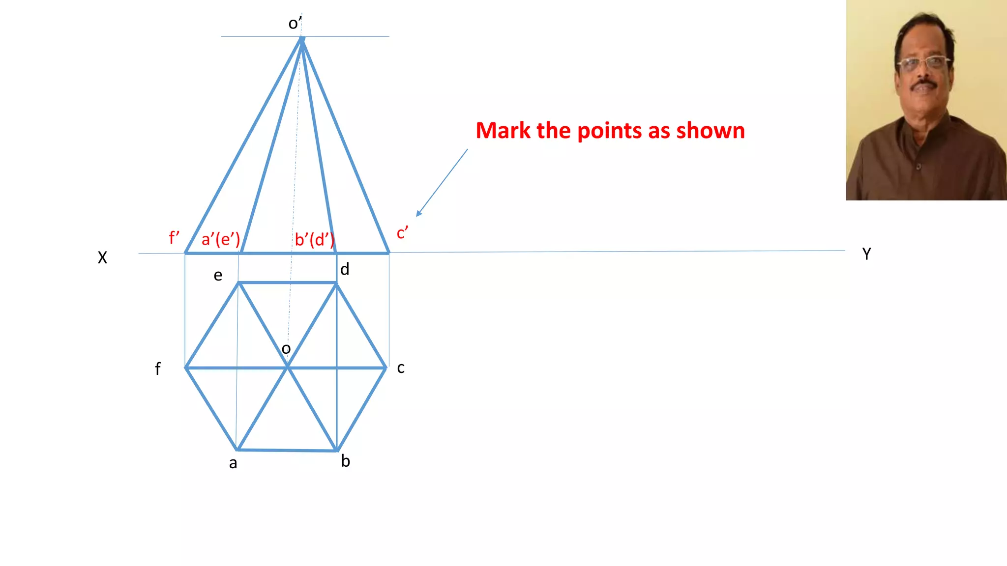 Projection of hexagonal pyramid step by step by process | PPTX