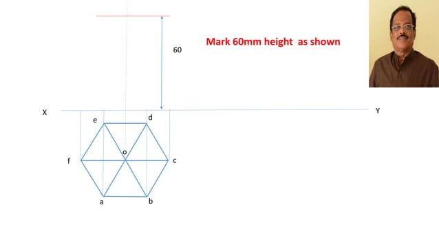 Projection of hexagonal pyramid step by step by process | PPTX ...