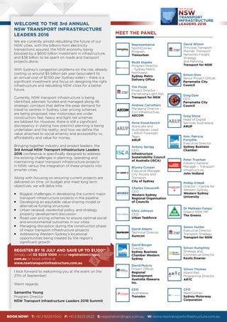NSW Transport Infrastructure Leaders 2016 | PDF