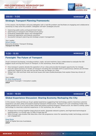 NSW Transport Infrastructure Leaders 2016 | PDF