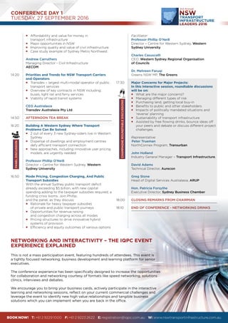 NSW Transport Infrastructure Leaders 2016 | PDF