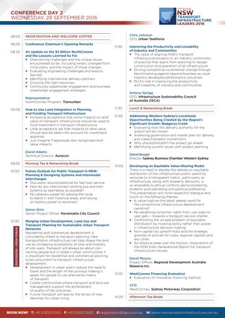 NSW Transport Infrastructure Leaders 2016 | PDF