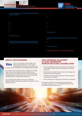NSW Transport Infrastructure Leaders 2016 | PDF
