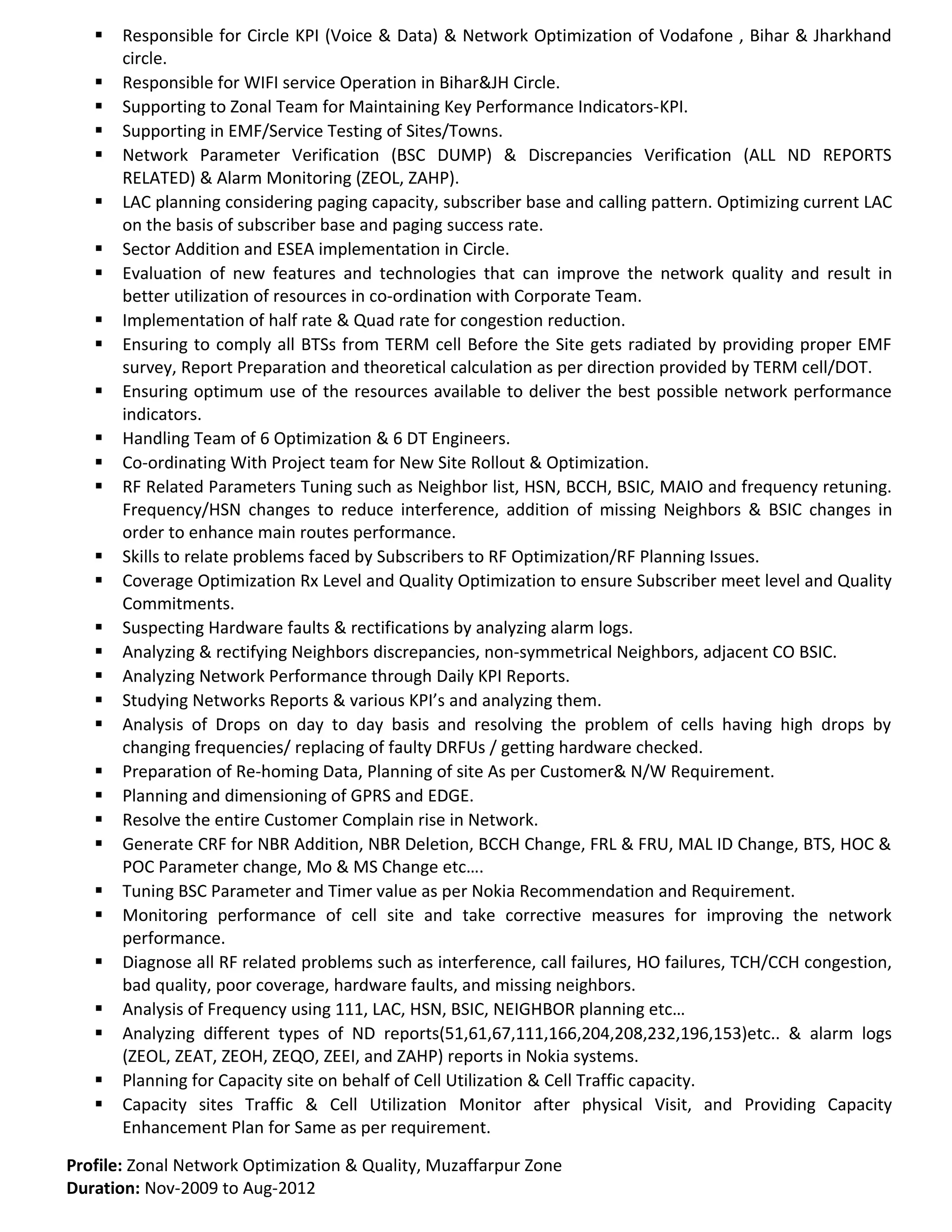 CV_RF_NEETIN CHANDRA VIDYARTHY_RF110116 | DOC | Telecommunications Industry | Industries