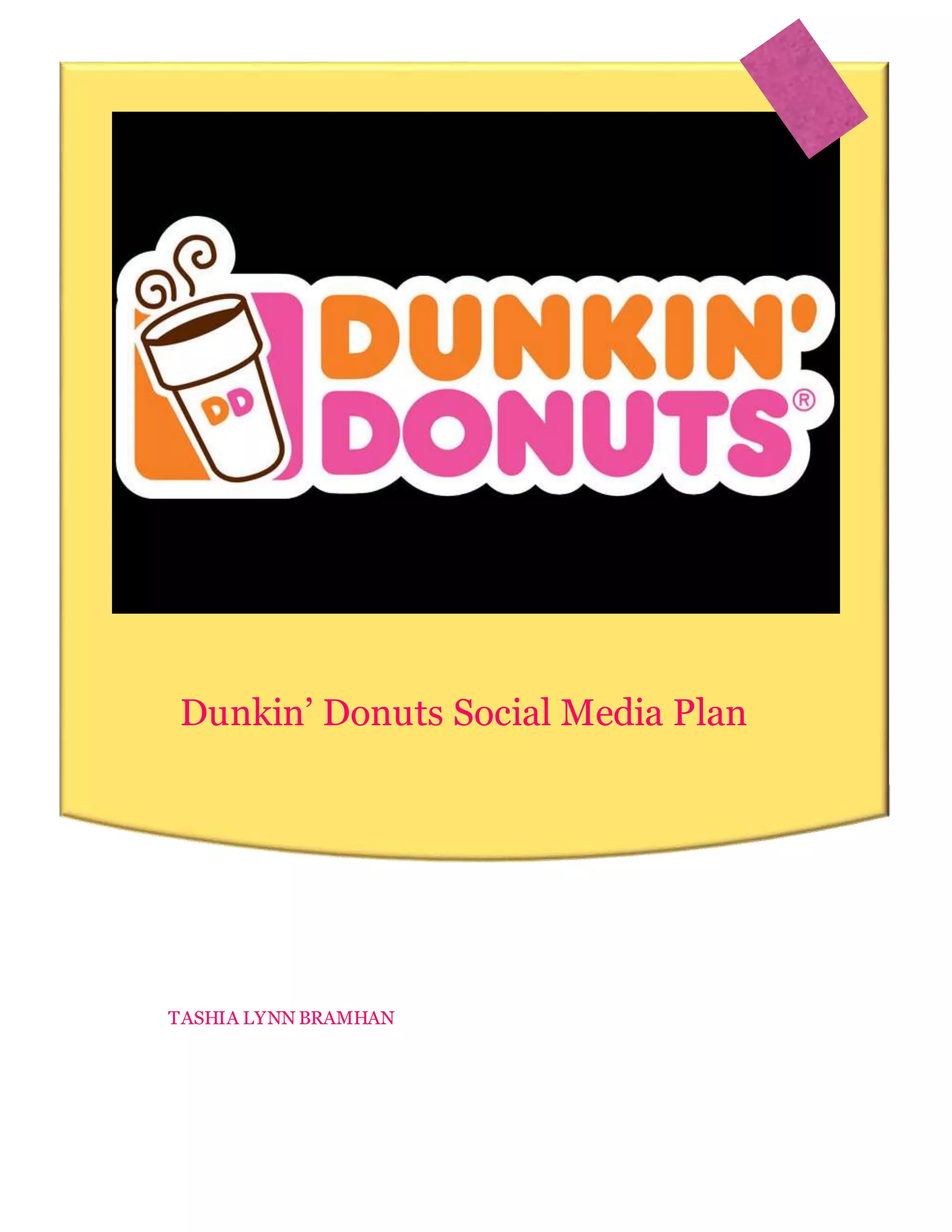 Dunkin Donuts Social Media Plan | DOCX