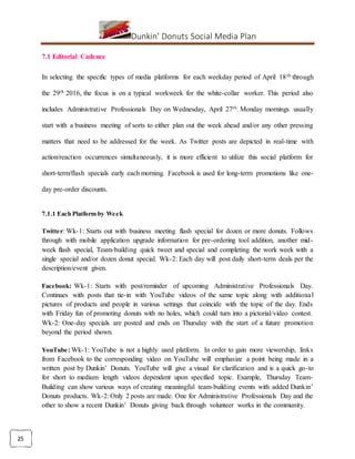 Dunkin Donuts Social Media Plan | DOCX