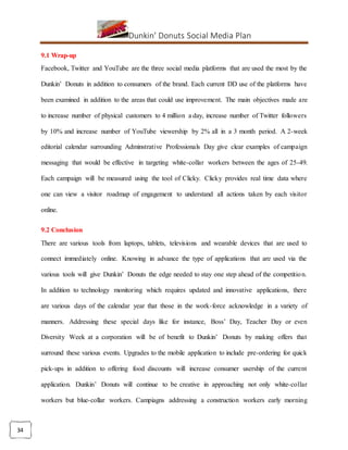 Dunkin Donuts Social Media Plan | DOCX