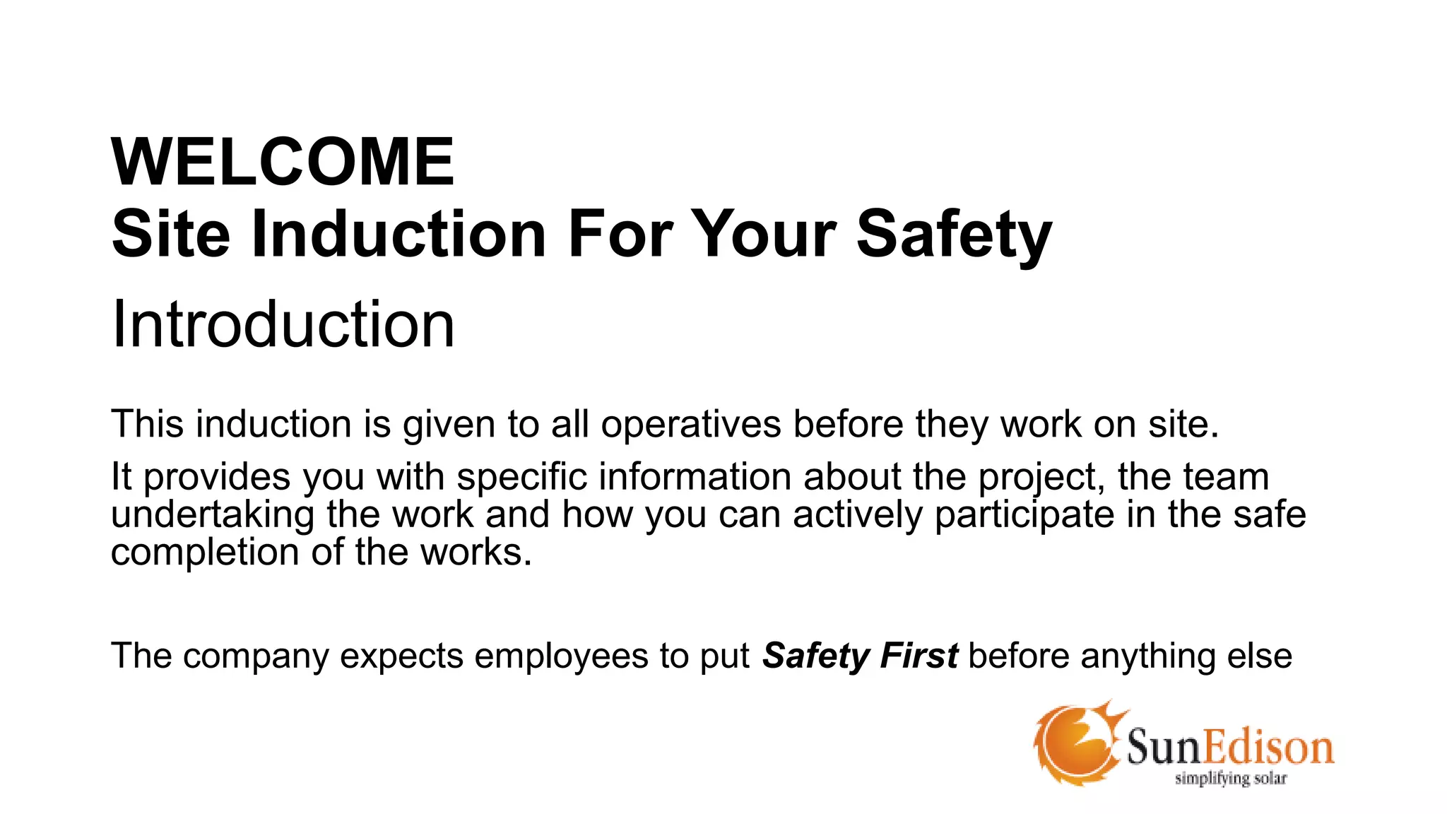 SITE INDUCTION Version 2 | PPT