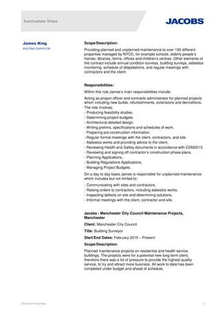 Jacobs Curriculum Vitae | PDF