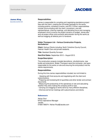 Jacobs Curriculum Vitae | PDF