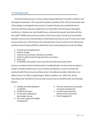 Local Food Production - Addressing Food Security in Canada’s North | DOCX