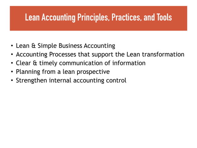 Reading 3 - Lean Accounting - PDF | PPT