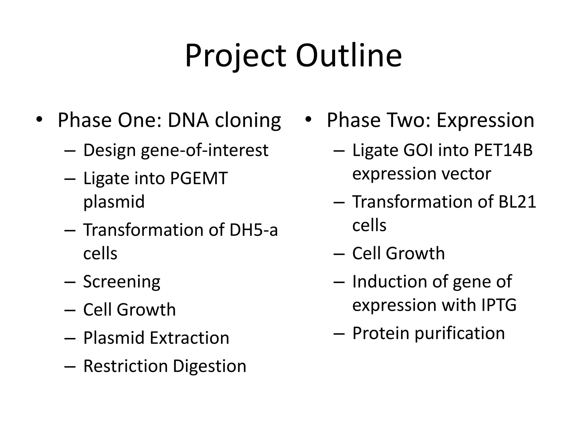 DNA Cloning and Expression of HMGB1 in E. Coli | PPT