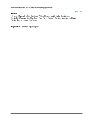Tanisha's Resume | DOCX