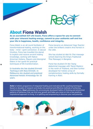 Reset Transform Heal Brochure | PDF | Holistic Health | Alternative ...