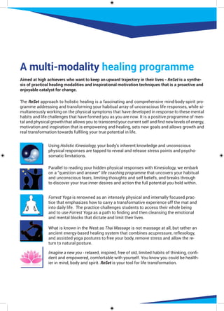 Reset Transform Heal Brochure | PDF | Holistic Health | Alternative ...