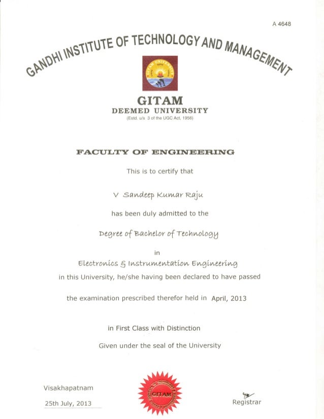 B Tech Engineering Certificate - Bank2home.com