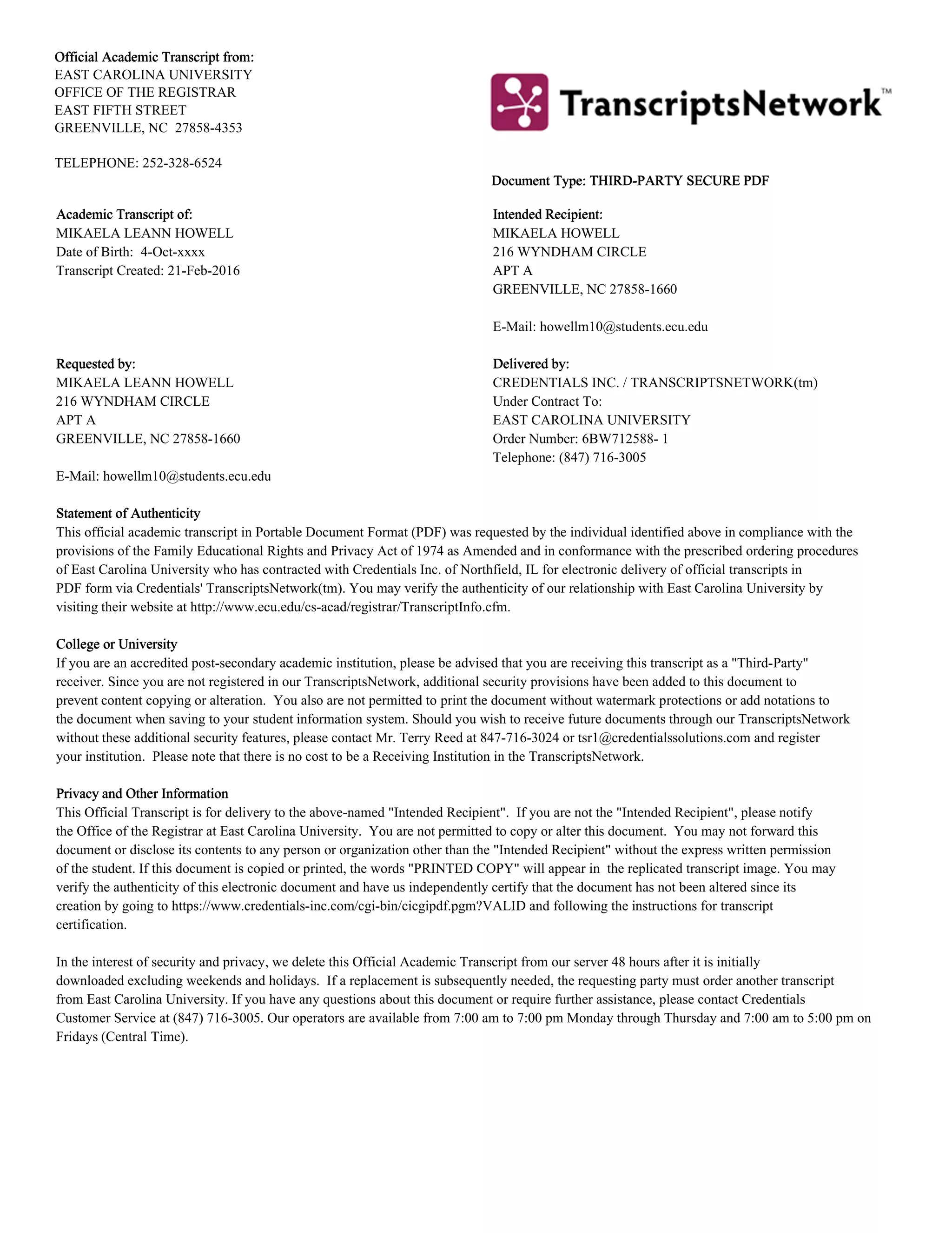 Offical Trandscript | PDF