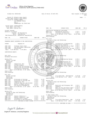 Offical Trandscript | PDF | Undergraduate Education | College Education