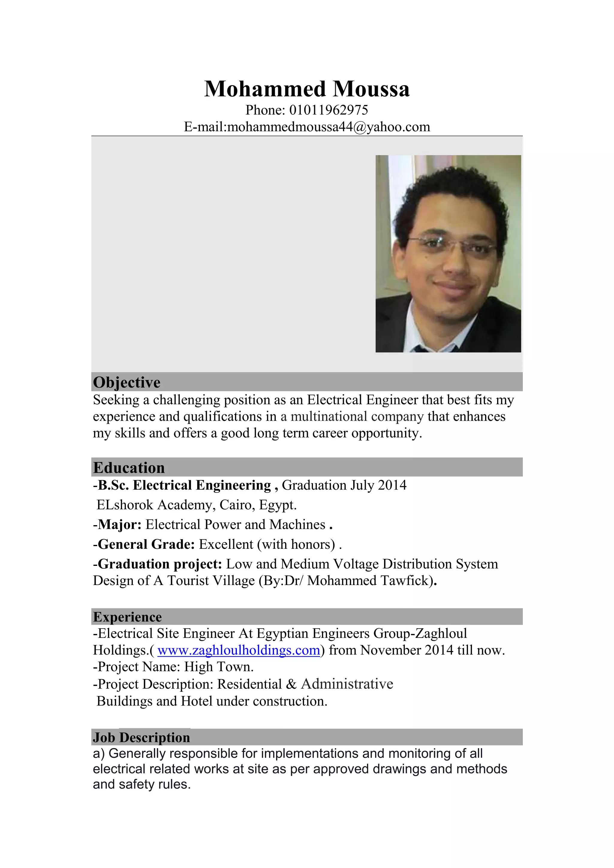 Mohammed-Moussa cv | PDF | Business and Finance