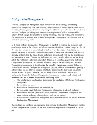 Configuration Management Report | DOCX